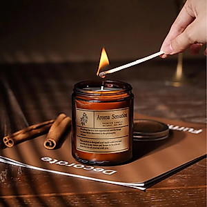 ARCASA Scented Candles, Lavender Candles for Home, Organic Candles Non Toxic, Soy Candles, Canned Candles for Home Scented, Fall Scented Candles, Stress Relief, Meditation, Yoga (Lavender 7oz)