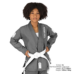 Sanabul Future Legends BJJ Gi for Kids Jiu Jitsu Gi Kimono for Children Youth Preshrunk Fabric & BJJ White Belt Included - Silver/White, K2