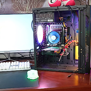 ThreeBulls 5 Pack 4-Pin PWM Fan Splitter Cable, Sleeved Braided Adapter Computer PC Fan Power Extension Cable Converter for Computer ATX Case 4-Pin/3-Pin Cooling Fan Cable (10.6")