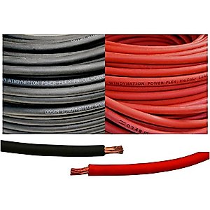 4 Gauge 4 AWG 100 Feet Red + 100 Feet Black (200 Feet Total) Welding Battery Pure Copper Flexible Cable Wire - Car, Inverter, RV, Solar by WindyNation