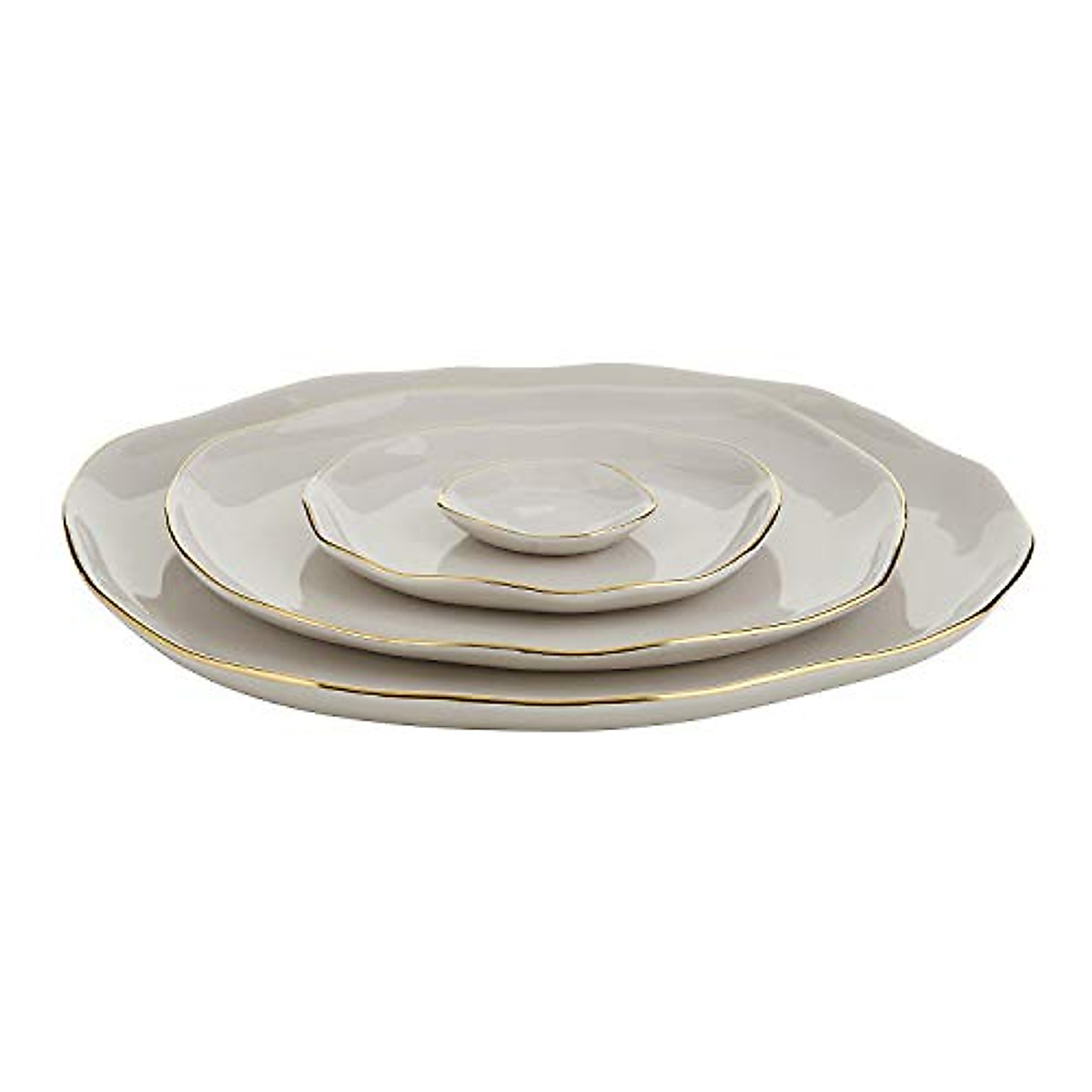 Creative Brands Table Sugar Ceramic Lunch/Salad Plate, Medium, Grey