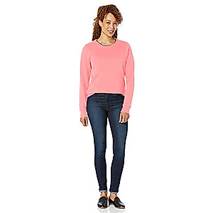 Amazon Essentials Women's French Terry Fleece Crewneck Sweatshirt (Available in Plus Size), Coral Pink, X-Large