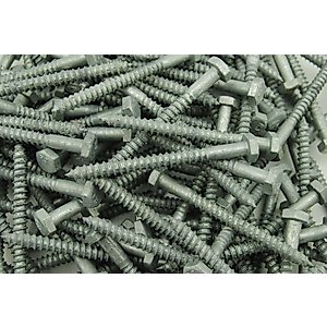 (150) Galvanized Hex Head 1/4 x 3 Lag Bolts Wood Screws