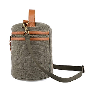 TSD Brand Pine Hill Canvas Bucket Bag (Olive)