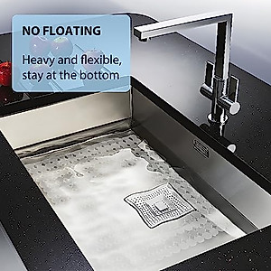 Kitchen Sink Protector Mat - 2Pack Adjustable Sink Protectors for Kitchen Stainless Steel Sink - Fast Draining Sink Mats for Bottom Of Kitchen Sink - Dishes And Glassware - Easy to Clean & Diy Cut