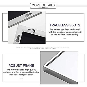 OBIOZZ Bedroom Floor Standing Mirror Full Length Mirror Floor Mirror with Standing Holder Bedroom/Locker Room, Beautiful Living Room Decorations