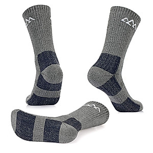 innotree 3 Pack Men's Hiking Socks, Full Cushioned Hiking Thermal Socks Moisture Wicking Micro Crew Socks