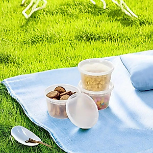 STARANDBEE [20Pack] 16oz, Food Storage Containers with Lids, Plastic Deli Containers, Meal Prep Containers, Microwave and Freezer Safe, Stackable, Leakproof, BPA Free, Clear