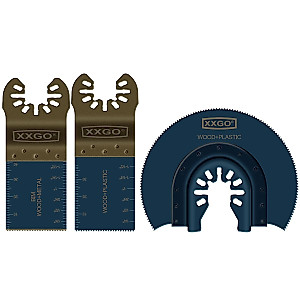 XXGO 25 Pcs Oscillating Tool Accessory Kits Compatible with Bosch Chicago Craftsman Dremel Fein Harbor Freight Makita Milwaukee Porter Cable Ridgid Ryobi Rockwell More