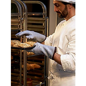 Wahoo Liquid Silicone Oven Gloves, CoralAir Liner, Heat Resistant Gloves for Cooking, Food-Grade, Waterproof, Baking, Medium