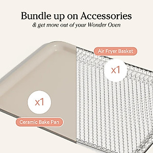 Our Place Wonder Oven Essentials Kit | Extra Air Fryer Basket & Nonstick Ceramic-Coated Bake Pan | Oven Safe, Eco-Friendly | Steam