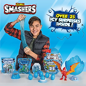 Smashers Dino Ice Age Mammoth Series 3 by ZURU Surprise Egg with Over 25 Surprises! - Slime, Dinosaur Toy, Collectibles, Toys for Boys and Kids, Blue