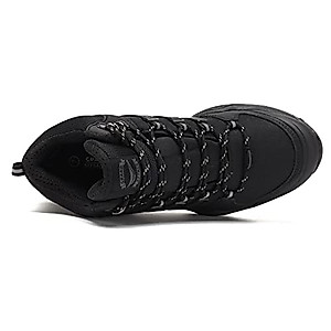 Grand Attack Hiking Boots for Men Hiking Shoes Lightweight Anti Slip Trekking Trails Outdoor Work Shoes Black Size 9-9.5