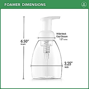 Bar5F Foaming Soap Dispenser Pump Bottle for Dr. Bronner's Castile Liquid Soap 8.5-Ounce Pack of 2