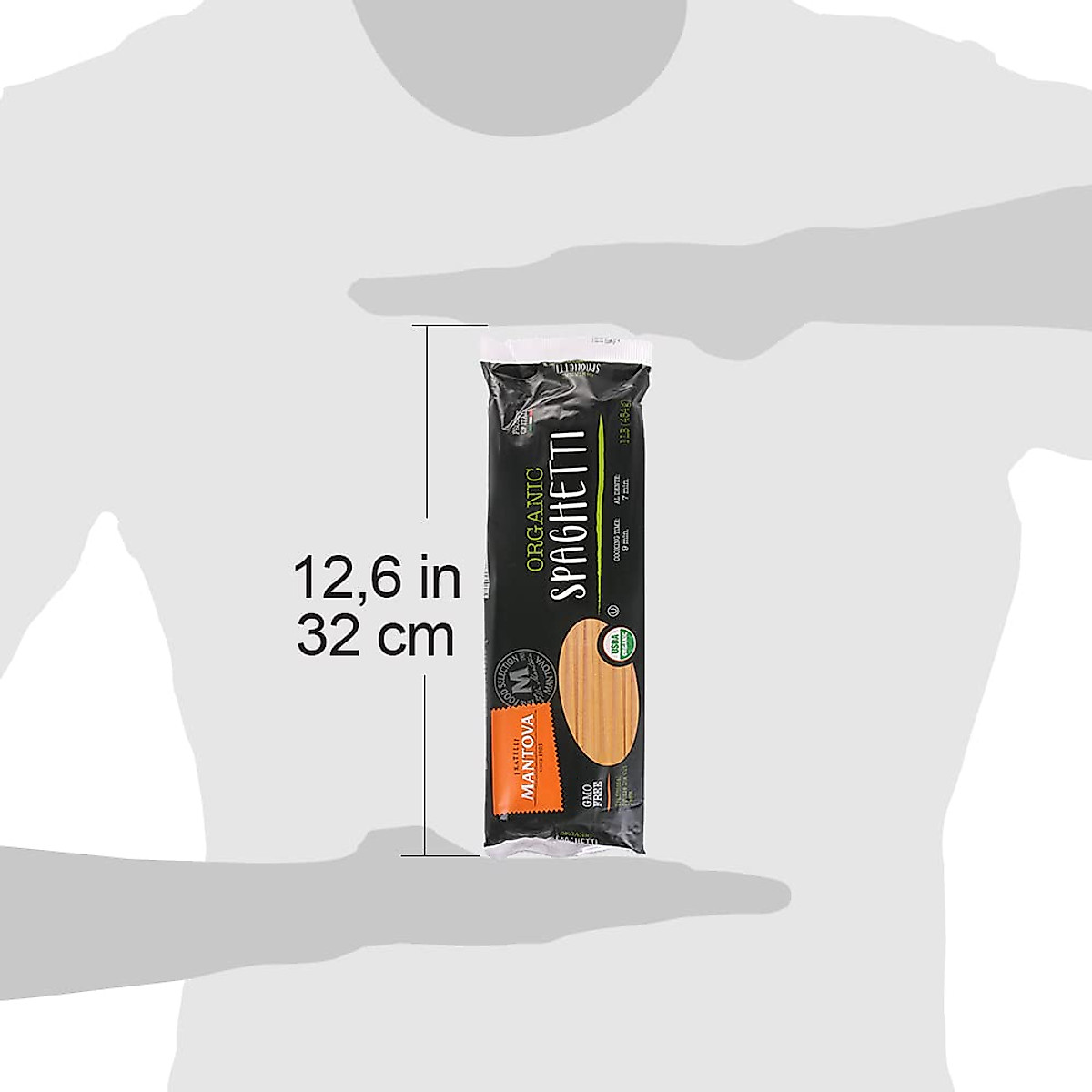 Mantova Organic Spaghetti Pasta - Non-GMO Italian Imported Pasta - 1 lb. Packs (Quantity of 6)