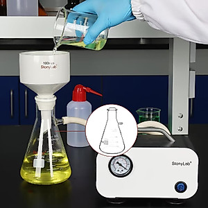 StonyLab Borosilicate Glass Filtering Flask, Bolt Neck with Tubulation (2 Pack) (2000ml)