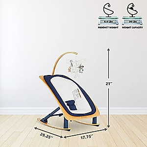Evolur Tory 2-in-1 Rocker & Chair, Blue