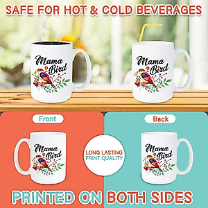 Mama Bird Mug 15 Oz - Baby Shower Party New Mom Future Mother Mama Cute Unique Bird Lover Women Parents Aunt Sister Daughter Best Friend Gift