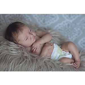 RXDOLL Sleeping Newborn Boy Doll 19 inch Soft Vinyl Silicone Full Body Reborn Baby Dolls Anatomically Correct Baby Boy Realistic Baby Doll Lifelike Reborn Bebe Doll Xmas Gifts