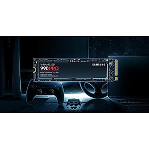 SAMSUNG 990 PRO SSD 1TB PCIe 4.0 M.2 Internal Solid State Drive, Fastest Speed for Gaming, Heat Control, Direct Storage and Memory Expansion for Video Editing, Heavy Graphics, MZ-V9P1T0B/AM
