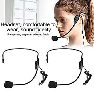 Microphone, Mini Mic Set Wireless ABS Metal Adjustable Angle 2Pcs XLR 3pin TA3F for Speaking