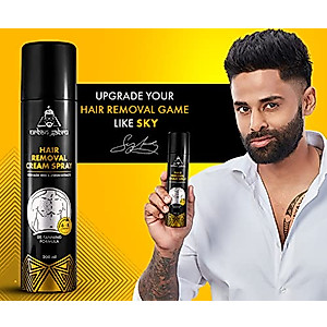 Urbangabru Hair Removal Cream Spray (6.76 Fl Oz) | Painless Body Hair Removal Spray For Chest, Back, Legs & Under Arms (Aloe Vera)