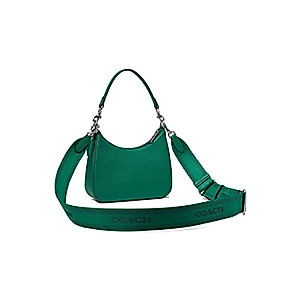 Coach Hobo Crossbody in Cross Grain Leather Green One Size