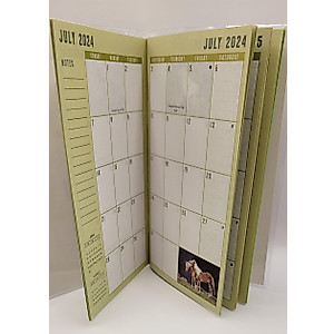 NB Jot Scenic 2 Year Miniature Monthly Calendar Planner Book For 2023-2024 (Where There Is Love There Is Life) Convenient School Business Personsl Use Beautiful Flowers.