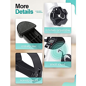 Cyclace Under Desk Bike Pedal Exerciser for Arm/Leg Exercise - Portable Mini Exercise Bike Desk Cycle, Leg Exerciser for Home/Office Workout (VC-White)