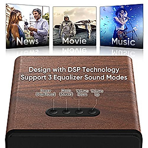 Saiyin Bluetooth Bookshelf Speakers, Powered Speakers with 5 Inch Woofer, Active Bookshelf Speakers 40W X 2, Optical/RCA inputs/Subwoofer Line Out for Turntable, TVs，Computer PC Monitor Speakers