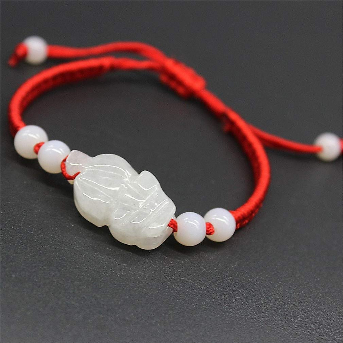 The Best Feng Shui Red String Bracelet with Color Jade Pi Xiu/Pi Yao Bead Lucky Wealthy Amulet Brecelet Jewelry