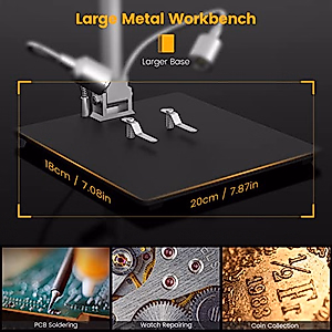 Andonstar AD409-Pro 10.1'' LCD Digital Microscope, HDMI Soldering Microscope Pro Metal Stand, USB Electronic Microscope Inspection Camera for Circuit Board Phone Repair Measure Software Windows PC