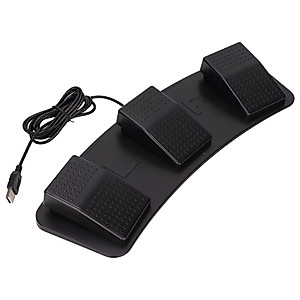 USB Triple Foot Pedal Optical Switch Control,Multifunctional Ergonomic Triple Foot Switch Pedal for Playing Games Factory Testing Computer Keyboard Mouse Game Action HID(FS23_PM (Mechanical Switch))