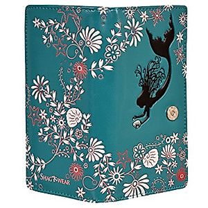 Shag Wear Women's Premium Vegan Clutch Cardholder Wallet Zipper Purse with Pretty Teal Mermaid