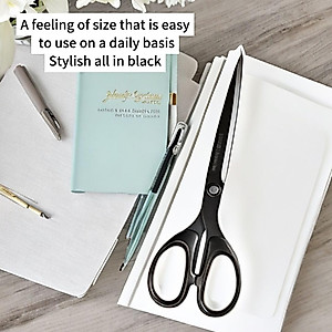 Seki Japan Japanese Multipurpose Scissors, 7.3 inch Fluorine Coating Stainless Steel Blade Office Shears for Cutting Paper Craft Fabric Photos