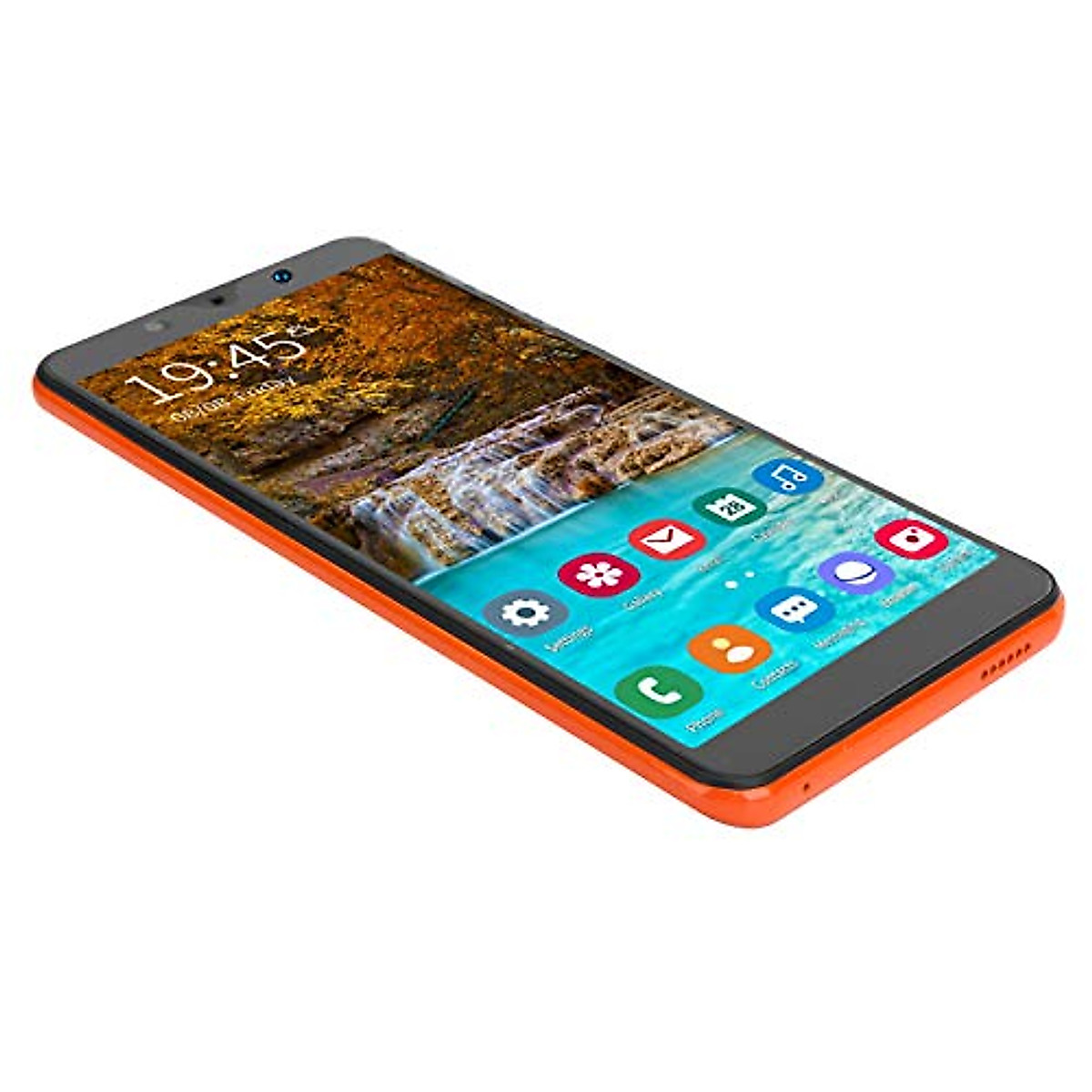 3G Unlocked Smartphone , Note30 Plus 5.72in HD Full Screen Cell Phone , Support APP Face Recognition for Android 8.1 Fingerprint Unlock Smartphone , 512M 4G , Dual SIM Dual Camera Orange