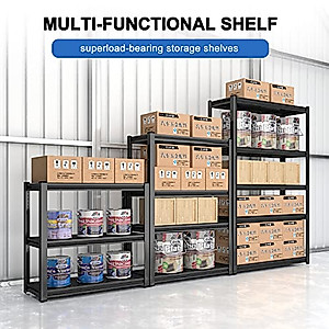 5 Tier Garage Shelving, Storage Shelves Heavy Duty Shelving, Adjustable Metal Shelf Rack and Shelf Units, Garage Shelving Heavy Duty Warehouse Industrial Shelving, 31.5" W X 15.7" D X 63" H