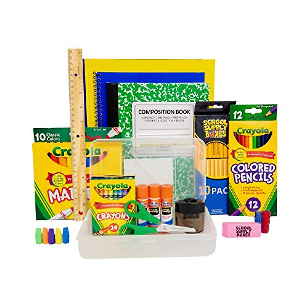 Back to School Supply Box Grades K-5 - School Supply Kit Back to School Essentials - 32 Pieces