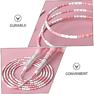 INOOMP 5pcs bamboo skipping rope fitness jump rope beaded jump rope jump rope for adults kids jump rope skipping jump rope jump rope for kids 8-12 girls jump rope adjustable jumping rope