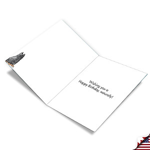 The Best Card Company - Funny Cartoon Stationery Set for Birthdays with Envelope (Letterhead 8.5 x 11 Inch) - Hole Foods J2684BDG