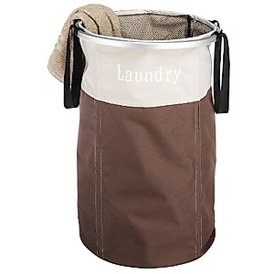 Whitmor Easycare Round Laundry Hamper Java