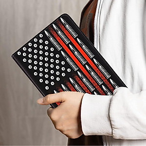 ZXHSBROK for iPad 10th Generation Case 2022 10.9 Inch - Slim PU Leather Folding Stand Folio Cover with Auto Sleep/Wake for iPad 10th Generation 10.9" 2022, American Flag & Bullets