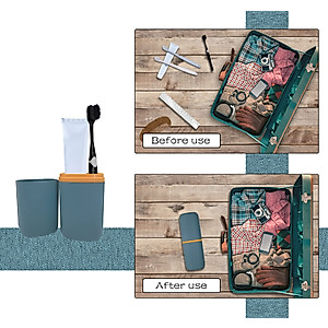 Travel Toothbrush Cup Case, Toothbrush Travel Container Portable Travel Toothbrush Holder Toothpaste Storage for School Camping Business Trip Bathroom