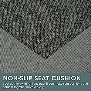 SUNVIVI OUTDOOR Outdoor Patio Armchair Sofa Chair All-Weather Wicker Patio Chairs Furniture, Additional Chair Sectional Sets, Garden, Backyard, Pool