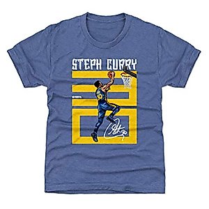 500 LEVEL Steph Curry Youth Shirt (Kids Shirt, 10-12Y Large, Tri Royal) - Steph Curry Number Y WHT