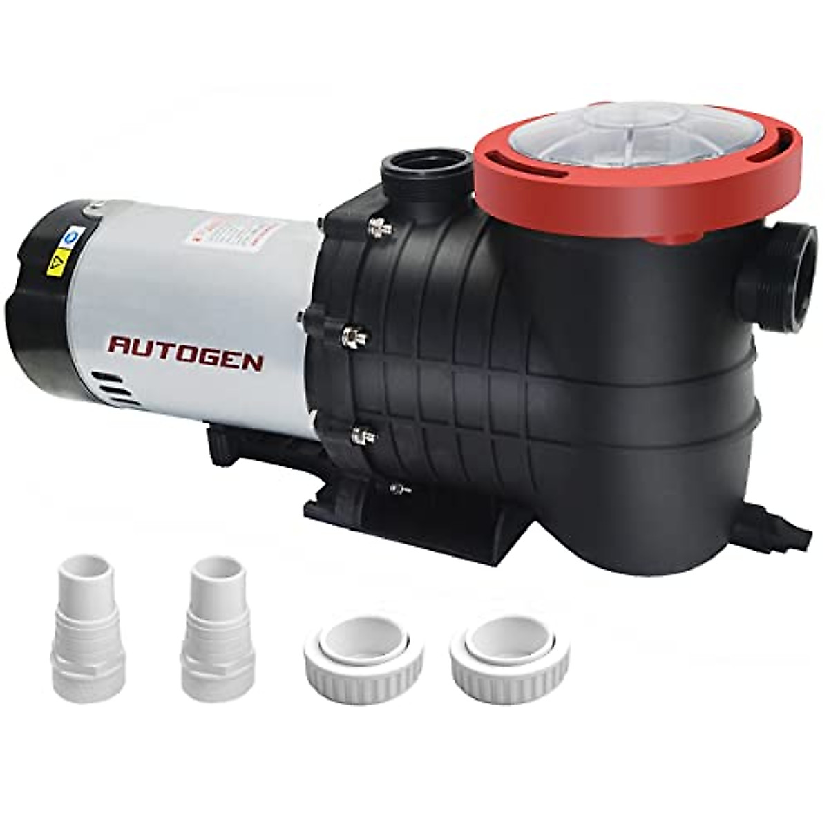 AUTOGEN Pool Pump, 2.0 HP 8000 GPH 115V/230 V Swimming Pool Pump, 1500 W Dual Voltage Pool Pumps Above Ground with Strainer Basket and Drain Plug 60HZ Silent Operation, UL for Security