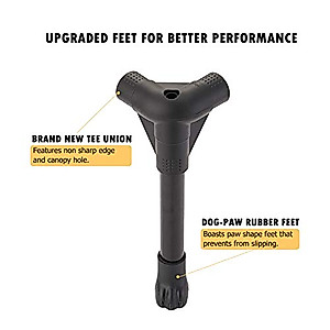 Veehoo Cooling Elevated Dog Bed, Portable Raised Pet Cot with Washable & Breathable Mesh, No-Slip Rubber Feet for Indoor & Outdoor Use, Large, Black Silver