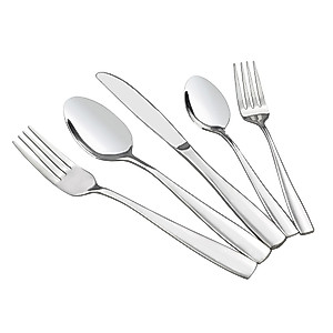HOMMP 80-Piece Stainless Steel Flatware Set, Service for 16