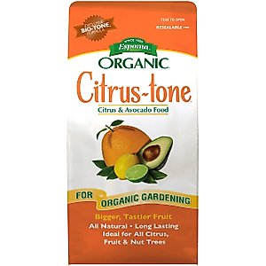 Espoma Organic Citrus-tone 5-2-6 Natural & Organic Fertilizer and Plant Food for all Citrus, Fruit, Nut & Avocado Trees; 4 lb. Bag. Promotes Vigorous Growth & Abundant Fruit