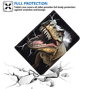 BXIKEOPIU Case for Samsung Galaxy Tab S8 2022 & S7 2020 11 Inch (SM-X700/X706/T870/T875/T878), Slim PU Leather Stand Folio Cover with Auto Sleep Wake, Dinosaur